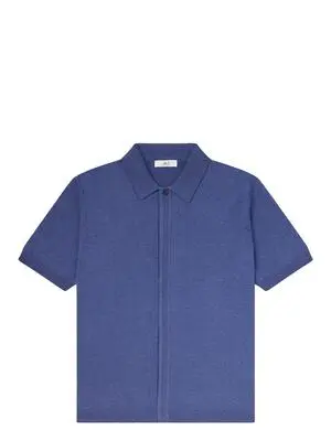 Mr P. Organic Cotton And Silk-blend Shirt - Blue