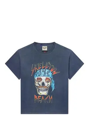 GALLERY DEPT. Skeleton Beach Distressed Printed Cotton T-shirt - Black