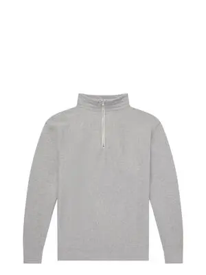 KAPTAIN SUNSHINE Suvin Cotton-jersey Half-zip Sweatshirt - Gray