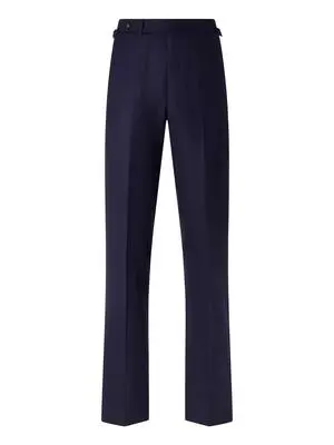 Dunhill Tapered Wool Trousers - Navy