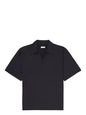 KAPTAIN SUNSHINE Kaptain Sunshine - Skipper Oversized Merino Wool Polo Shirt - Men - Blue - 2