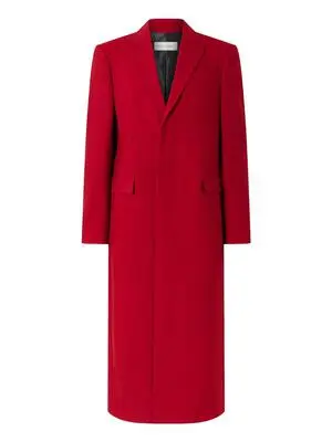 Dries Van Noten Wool Overcoat - Red