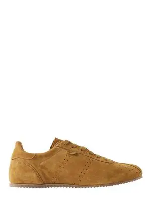 Ami Perforated Suede Sneakers - Brown