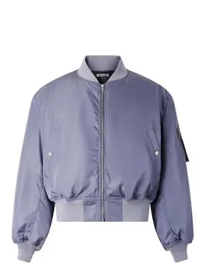 Auralee Silk-twill Bomber Jacket - Blue