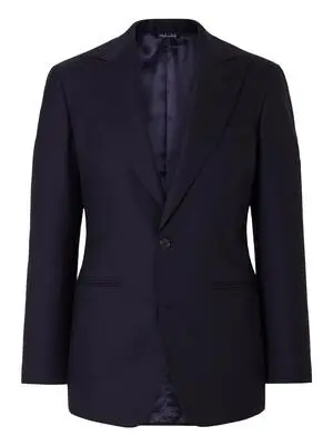 SAMAN AMEL Wool Blazer - Blue