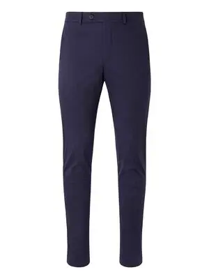 SLOWEAR Tapered Stretch-cotton Trousers - Navy