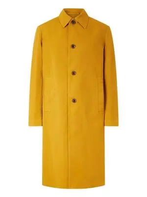 Dries Van Noten Cotton-Canvas Overcoat Orange