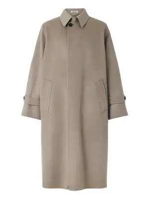 Auralee Melton Wool Tailored Coat - Gray