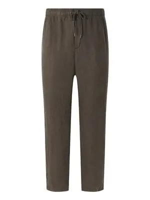 JAMES PERSE Straight-leg Linen Trousers - Green