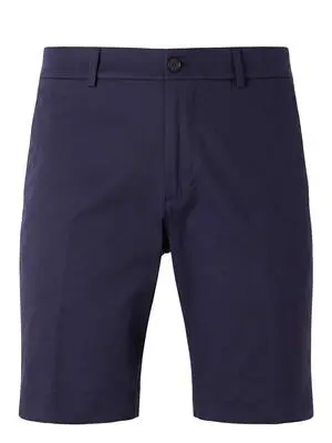 SLOWEAR Slim-fit Cotton-blend Gabardine Chino Shorts - Navy