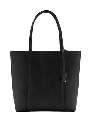 Mango Faux Shopper Bag - Black