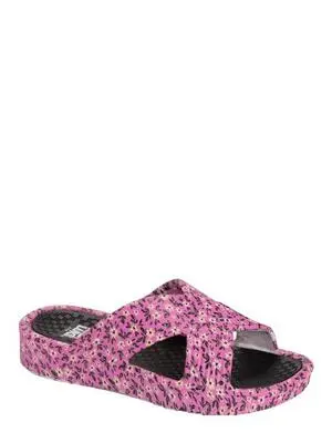 MUK LUKS Spa Day Sandals - Magenta Floral