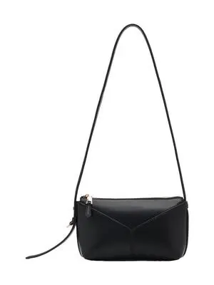 Mango Faux Leather Crossbody Bag - Black