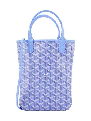 GOYARD Poitiers Tote Coated And Printed Canvas Pm - Blue