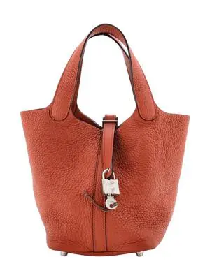 HERMES Picotin Lock Bag Clemence Pm - Cuivre