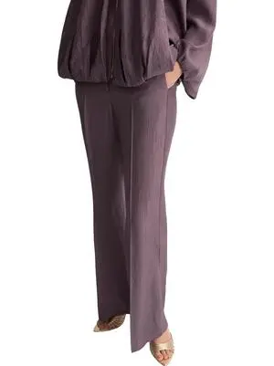 Mango Straight Leg Pants - Purple