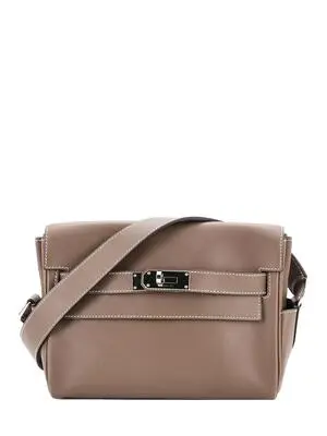 HERMES Kelly Messenger Bag Evercolor Pm - Etoupe