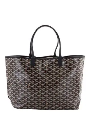 Goyard Saint Louis Tote Coated Canvas PM Black
