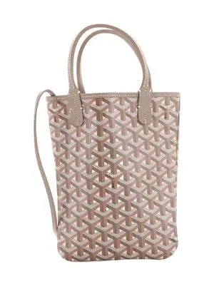 GOYARD Poitiers Tote Claire Voie Coated Canvas Mini - Neutral