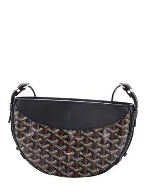 Goyard Hirondelle Shoulder Bag Coated Canvas And Leather Black