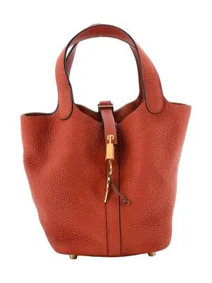 HERMES Picotin Lock Bag Clemence Pm - Cuivre