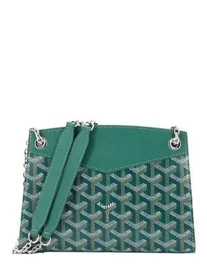 GOYARD Structured Rouette Chain Shoulder Bag Coated Canvas Mini - Green