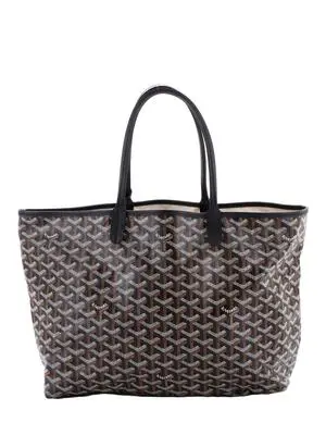 Goyard Saint Louis Tote Coated Canvas PM Black