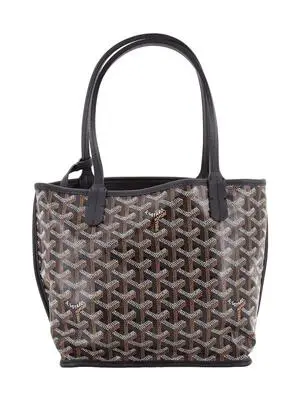 GOYARD Anjou Reversible Tote Coated Canvas Mini - Black