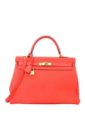 HERMES Kelly Handbag Togo With Gold Hardware - Capucine