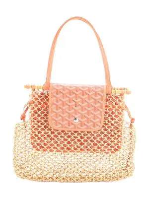 GOYARD Aligre Bag Raffia Net With Coated Canvas - Pink