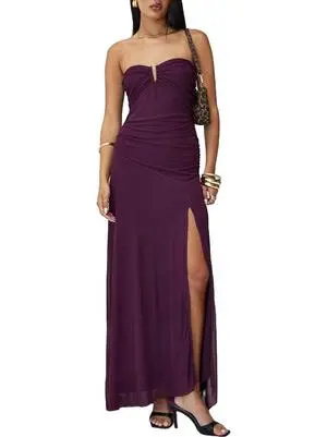 Princess Polly Strapless Maxi Gown - Purple