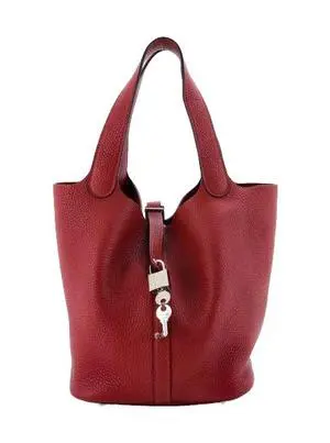 Hermès Picotin Lock Bag Clemence Mm - Red