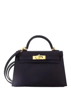 HERMES Kelly Mini Ii Bag Black Epsom - Noir