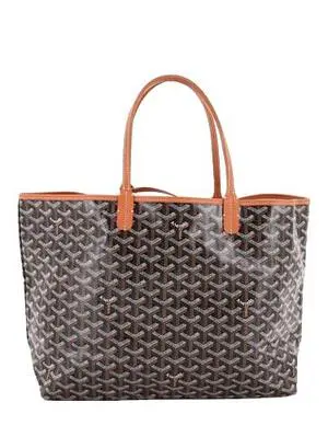 Goyard Saint Louis Tote Coated Canvas Pm - Black