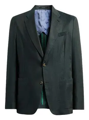 Paul Smith Marylebone Linen & Wool Twill Sport Coat - Green