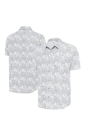 ANTIGUA Pittsburgh Pirates Resort Button-up Shirt - Gray