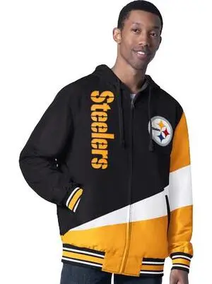 G-III SPORTS BY CARL BANKS Pittsburgh Steelers Dual Threat Reversible Full-zip Hooded Jacket - Black