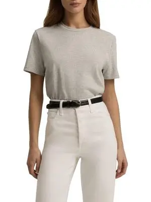 FAVORITE DAUGHTER Organic Cotton Jersey T-shirt - Heather Grey