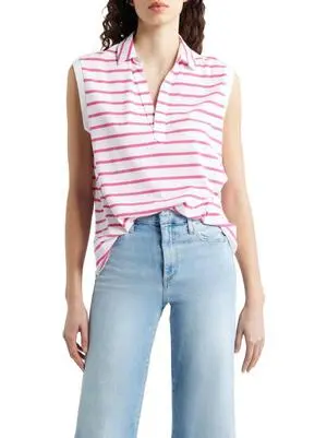 Frank & Eileen Olivia Stripe Tank - Pink Lotus Stripe