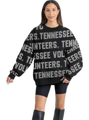 GAMEDAY COUTURE Tennessee Volunteers All-over Rhinestone Sweatshirt - Black