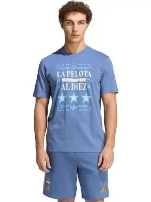Adidas Argentina National Team Fifa X World Cup 2022 Winners Amply T-shirt - Blue