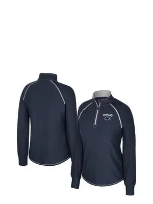 COLOSSEUM Penn State Nittany Lions Bikram Raglan Quarter-zip Top - Navy