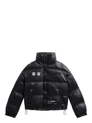 OFF SEASON New York Jets Faux Leather Puffer Jacket - Black