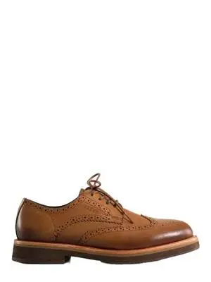 VELEZ Brogue Leather Lace-up Shoes - Honey