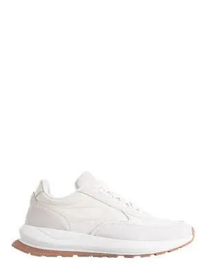 VELEZ Leather And Textile Sneakers - White