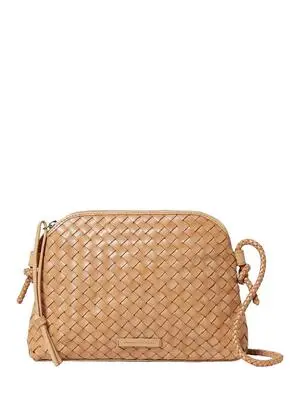 LOEFFLER RANDALL Mallory Woven Leather Crossbody Bag - Desert Sand