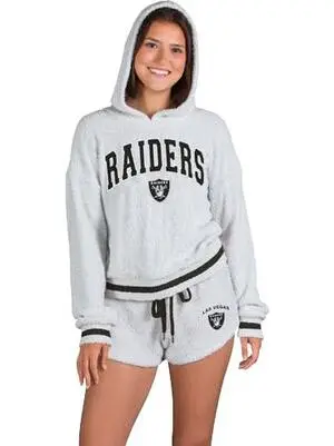 CONCEPTS SPORT Las Vegas Raiders Whitley Hoodie Top & Shorts Set - Gray