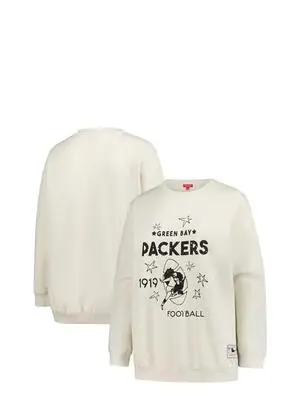 Mitchell & Ness Green Bay Packers Shooting Star Pullover Sweatshirt - Cream