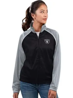 G-III 4HER BY CARL BANKS Las Vegas Raiders Replay Full-zip Track Jacket - Black