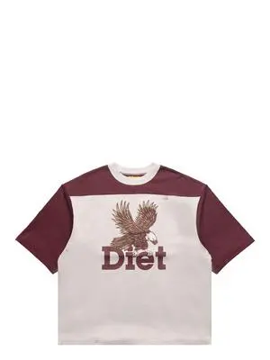 DIET STARTS MONDAY Eagle Yoke Tee 'maroon/antique White - Red